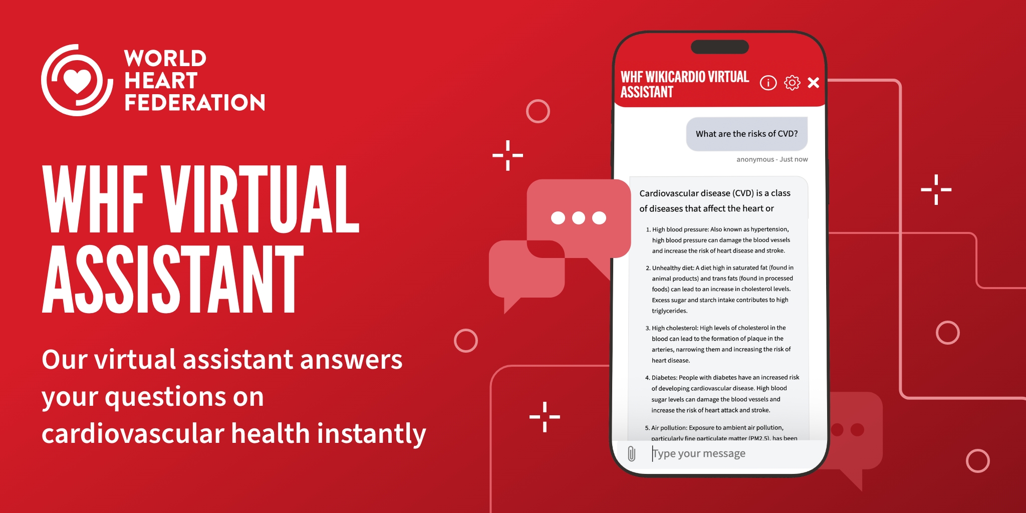 WHF launches WHF WIKICARDIO Virtual Assistant