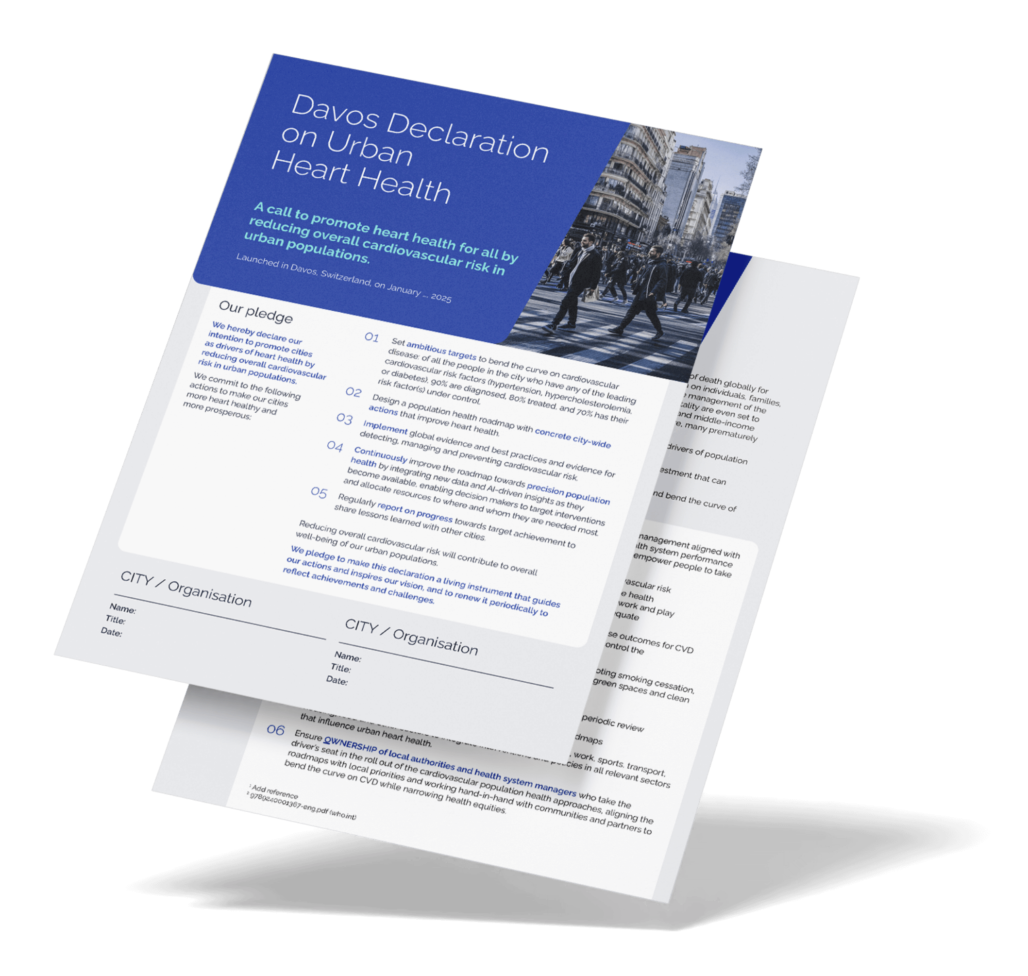 Davos Declaration: Ambitious Goals for Better Urban Health